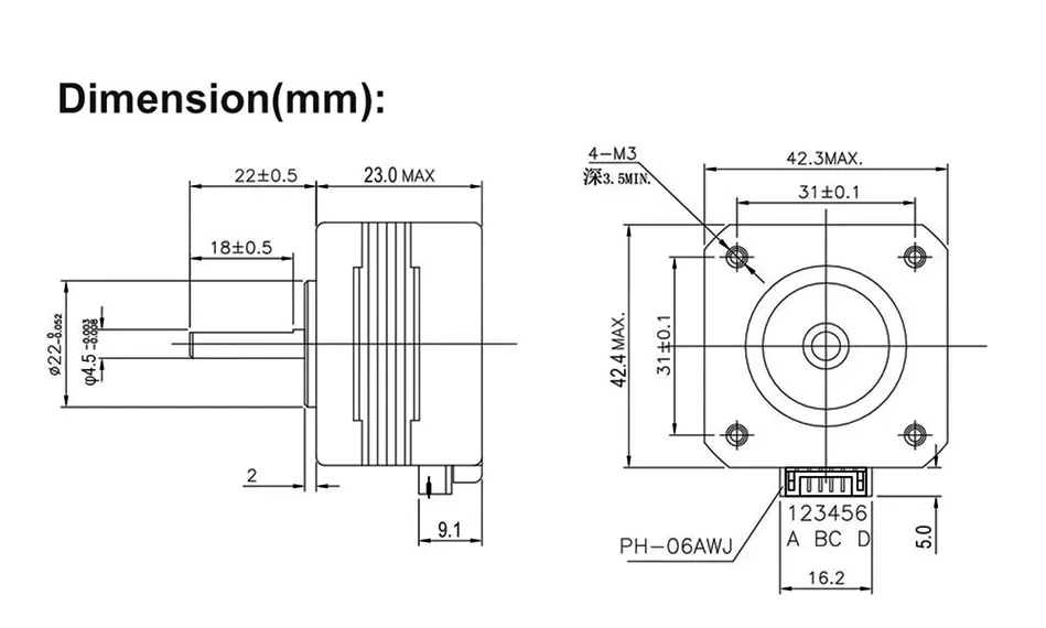 Nema 17 Stepper Motor [17HS4023] - $12.00 AUD : Rosscoe Train, DCC it's ...